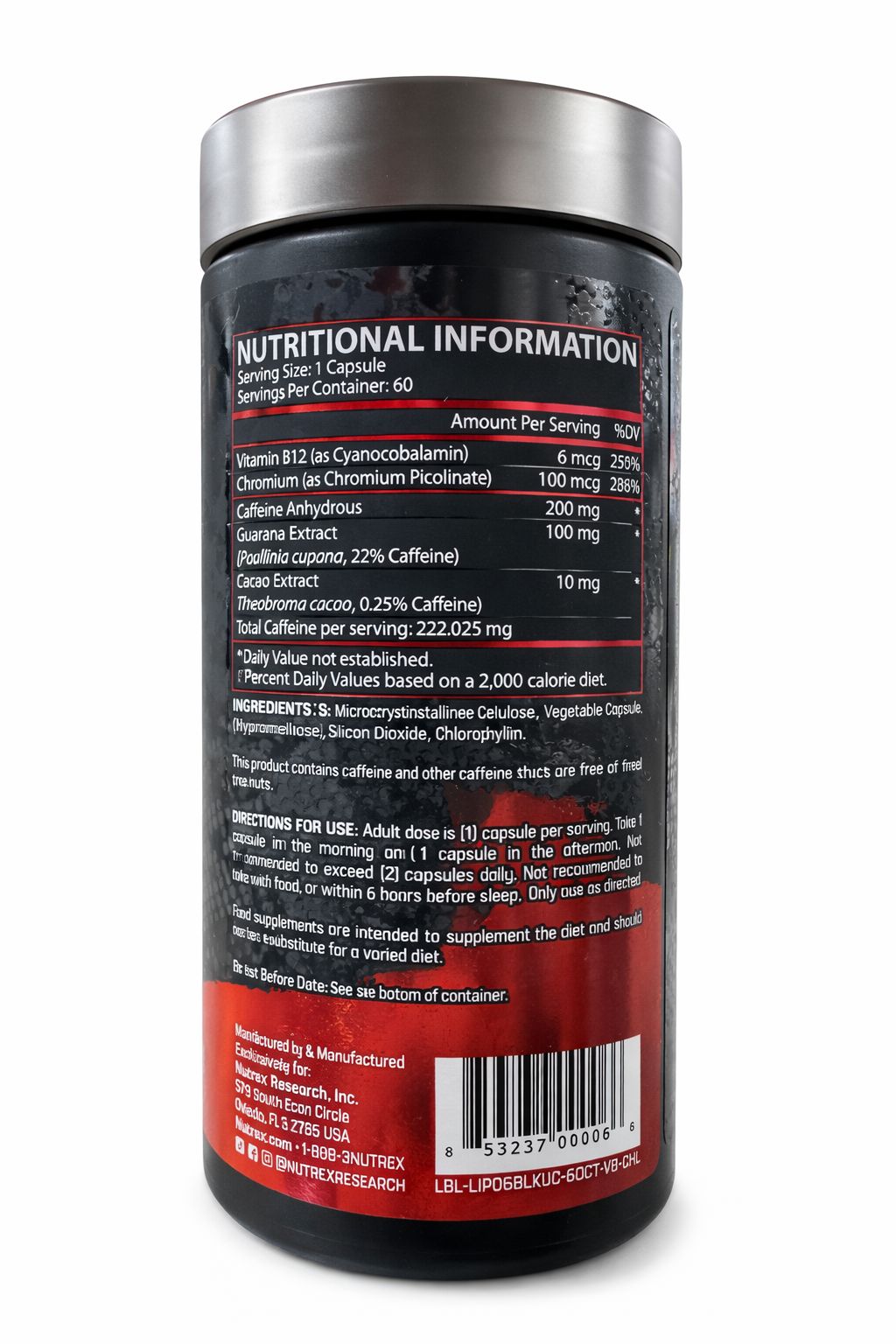 Жиросжигатель, Lipo 6 Black Ultra Concentrate One Pill Only → Nutrex ᐈ ...